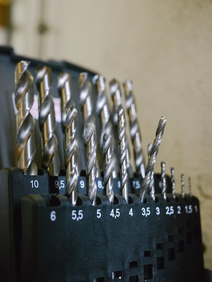 Drill set stock photo. Image of container, objects, number - 45501188