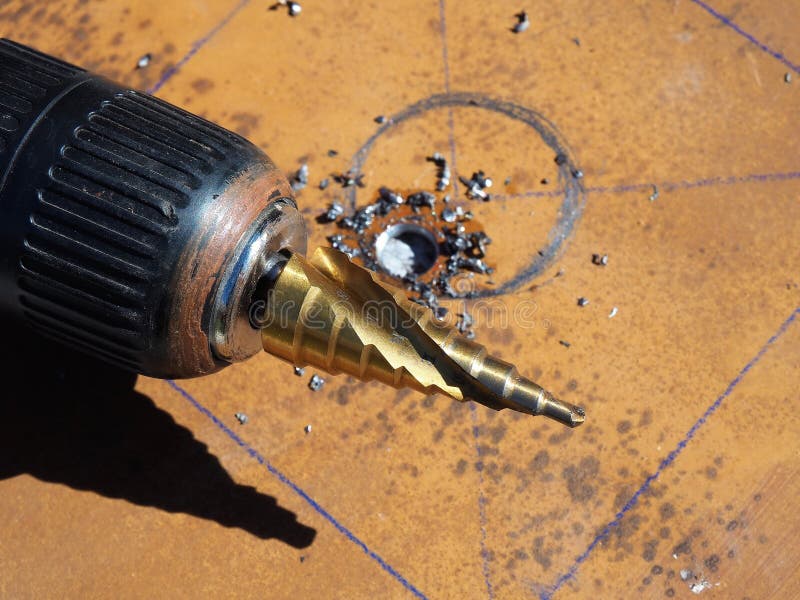 Drill in the Shape of a Cone for Drilling Stock Photo - Image of degree ...