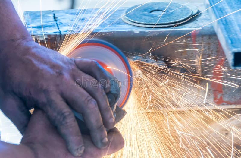 Drill Sharpening with Grindstone Abrasive Disc Cutter Machine Stock ...