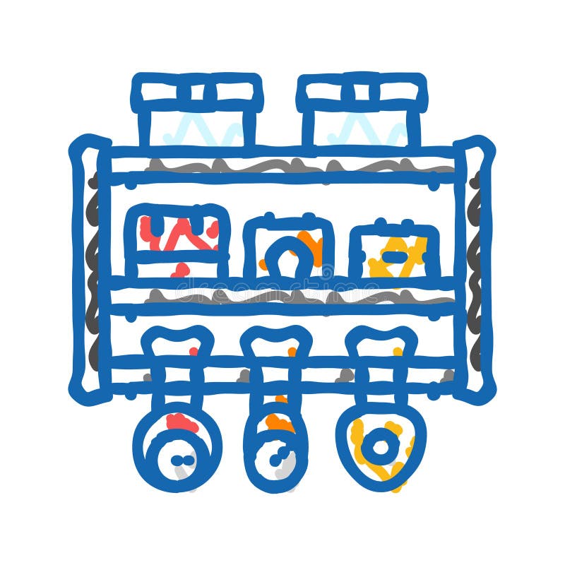 Drill Shelf Garage Tool Icon Doodle Illustration Stock Illustration ...