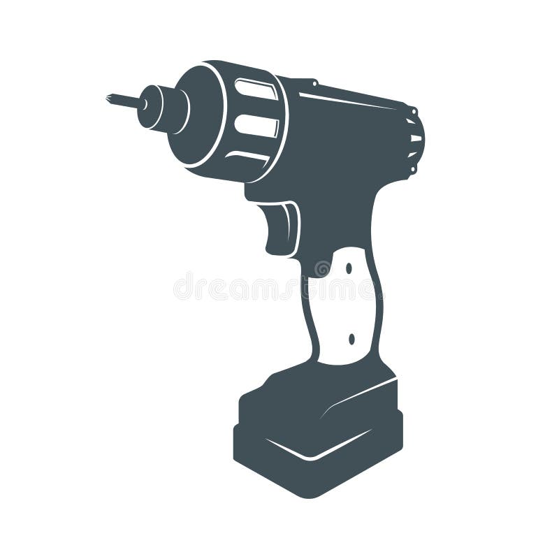 Drill Vector Hand Tool Flat. Electro Tools. Electric Screwdriver Bit ...