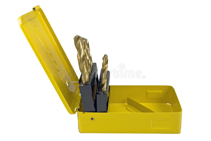 Drill in yellow box stock image. Image of industry, auger - 18140911