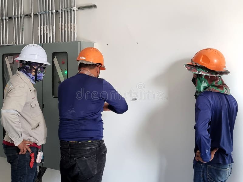 Electrical Control Box Installation Stock Image - Image of house ...