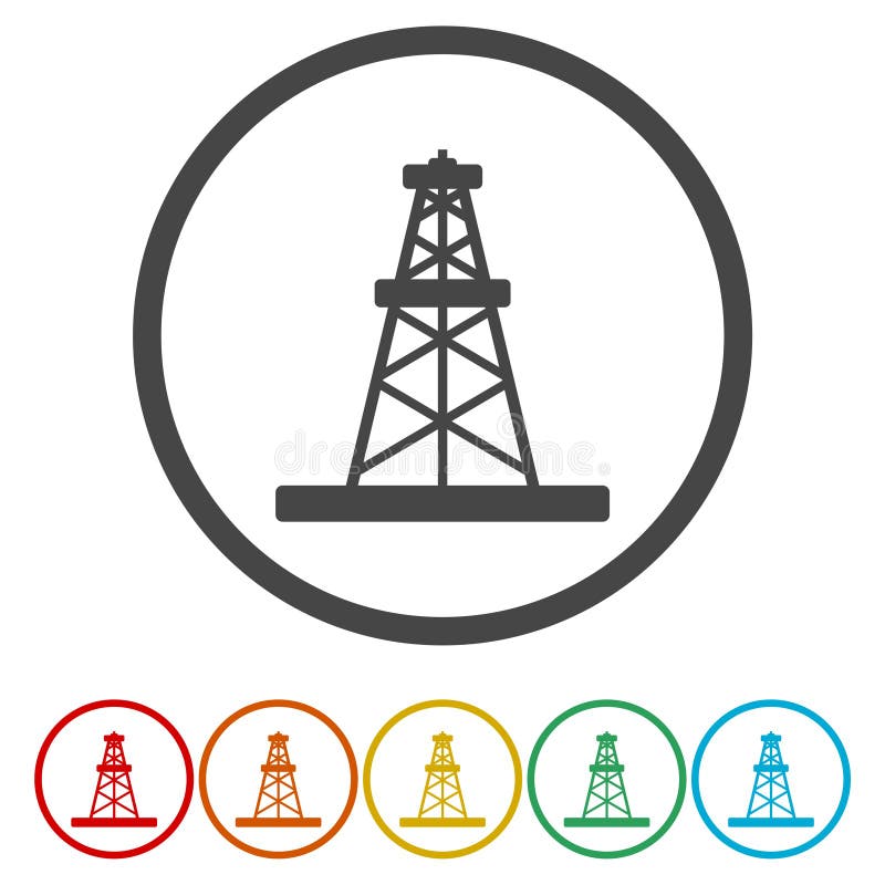 Drilling Icon, Oil Company Logo Stock Vector - Illustration of gold ...