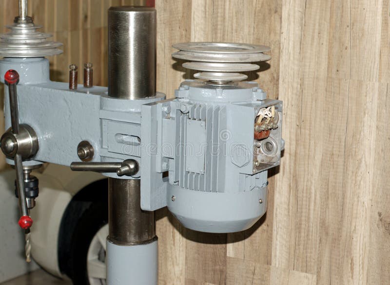 Aluminum Pulley with Inbus Key Above White Background Stock Image ...