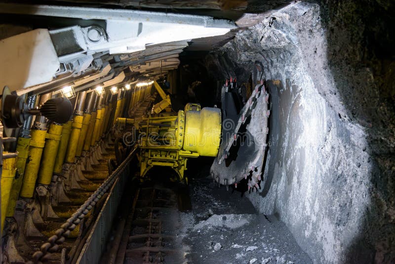 Drilling Machine in Coal Mine Stock Image - Image of inside ...