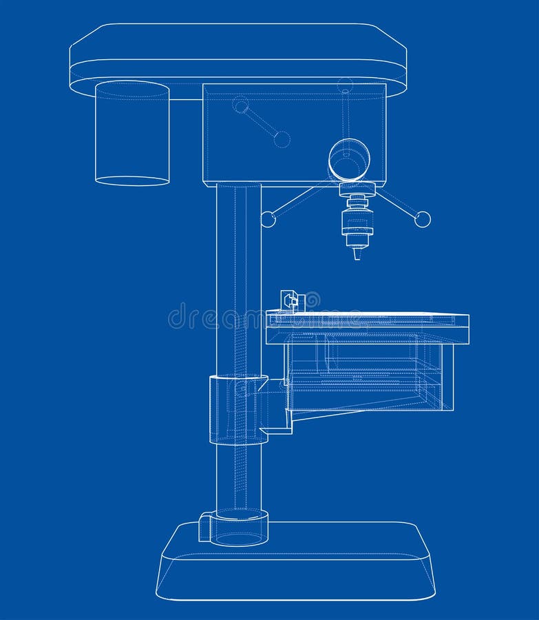 Drilling machine concept stock vector. Illustration of metal - 127093015