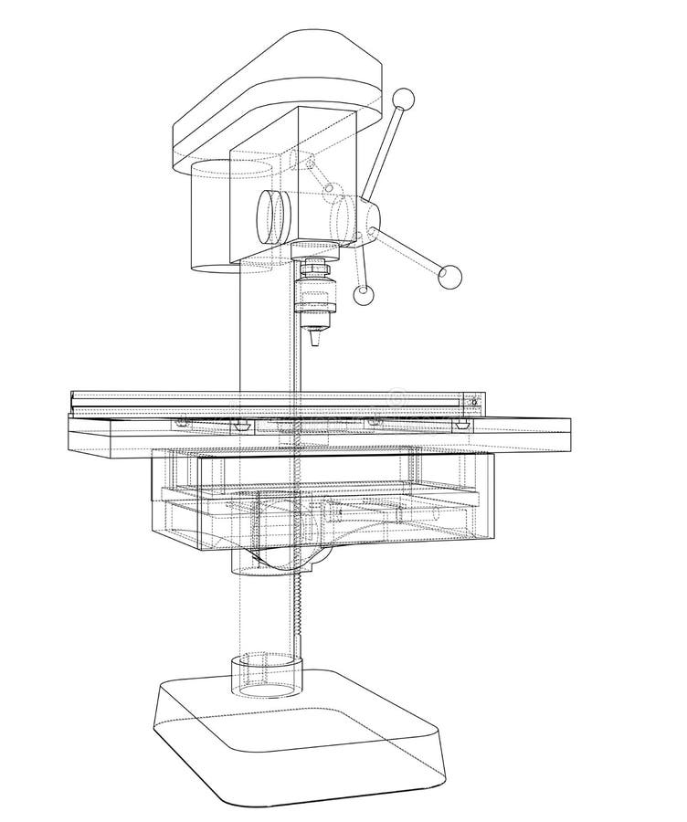 Drilling machine concept stock vector. Illustration of machine - 127563016