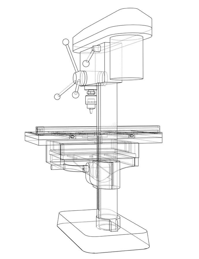 Drilling machine concept stock vector. Illustration of concept - 127563037