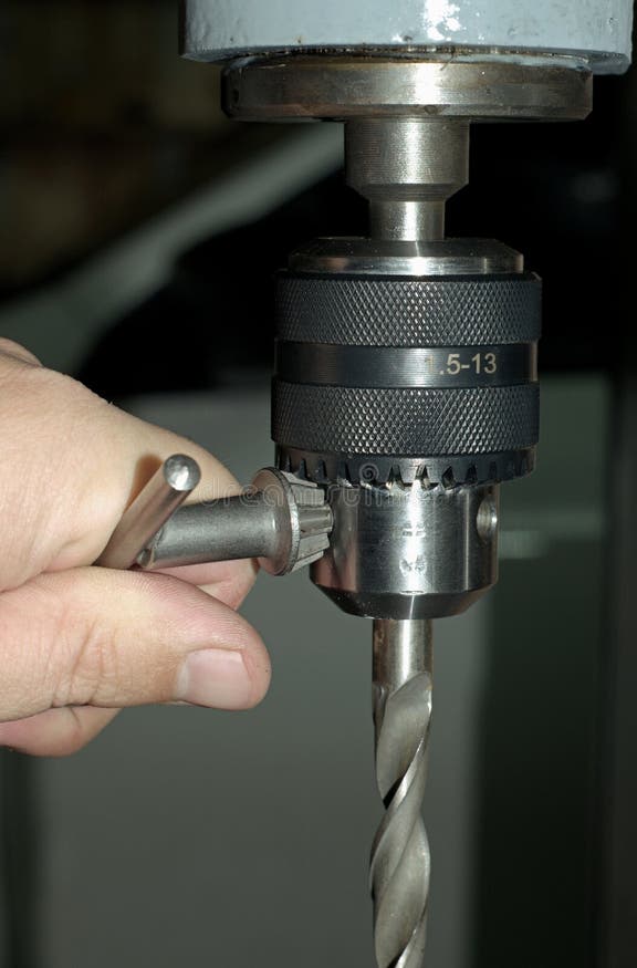 Drilling Machine with Fixed Drill. Stock Photo - Image of fixed, work ...
