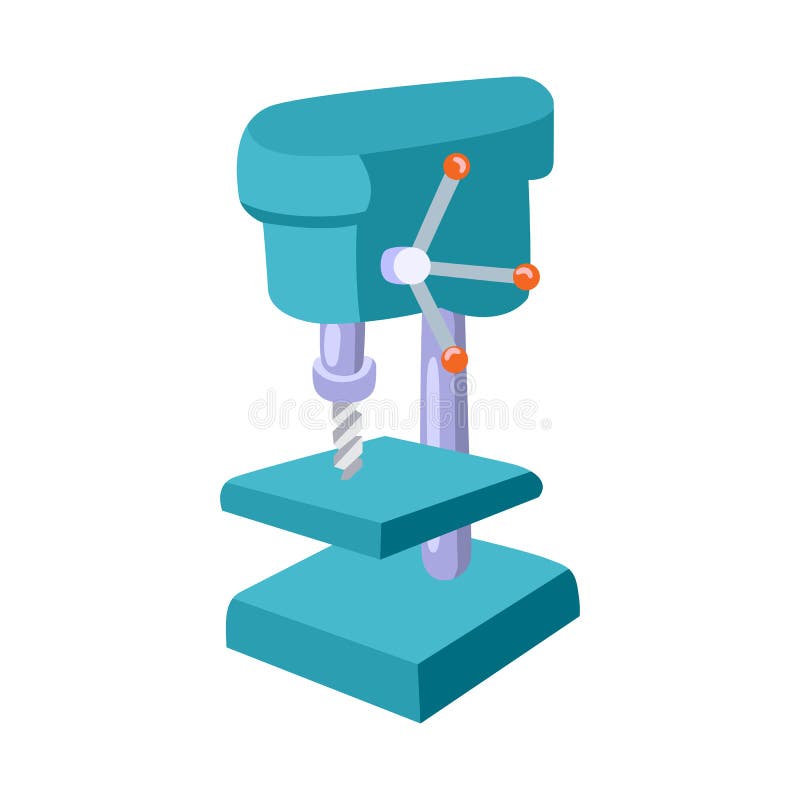 Drilling Machine Icon. Flat Illustration of Drilling Machine Vector ...