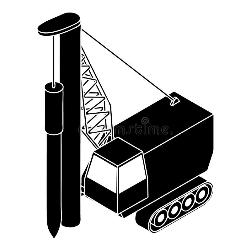 Drilling Machine Icon, Simple Style Stock Vector - Illustration of ...