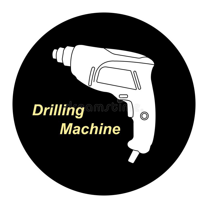 Drilling Machine Icon Design Stock Vector - Illustration of sign ...