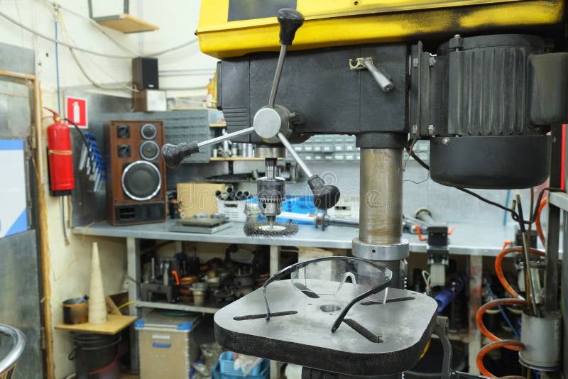 Drilling machine stock photo. Image of machineshop, precision - 39054984