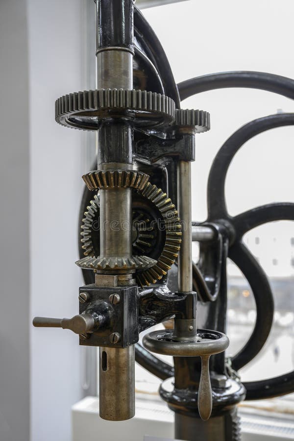 Drilling Machine for Metal Made in Germany in 19 Century Stock Image ...