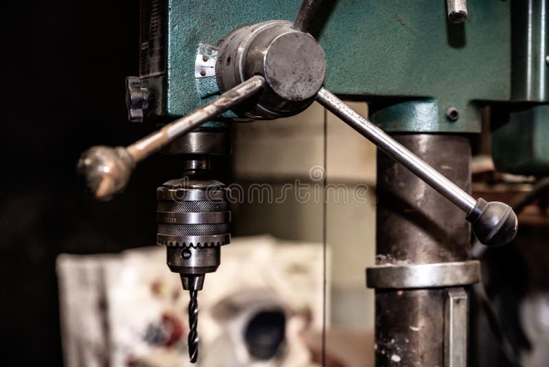 Drilling Machine for Metal Processing. Industry Tools Stock Image ...