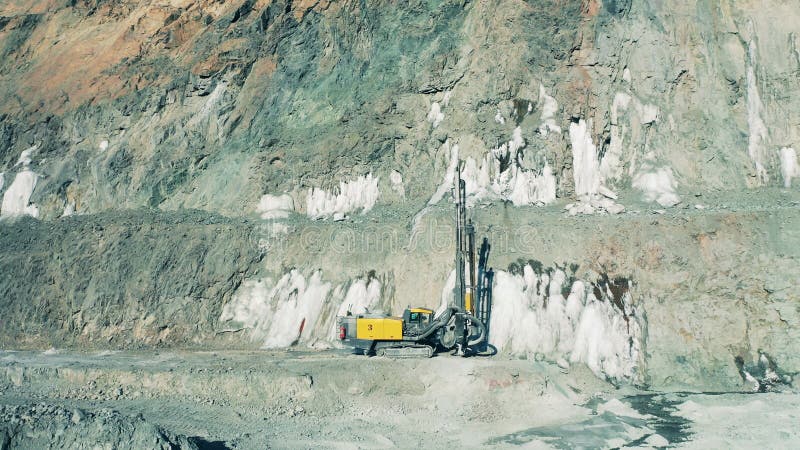 Drilling Machine in the Middle of an Open-pit Mine Stock Image - Image ...