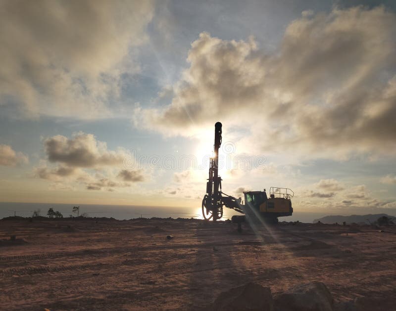 Drilling Machine in Mining Chopper and Gold Stock Photo - Image of ...