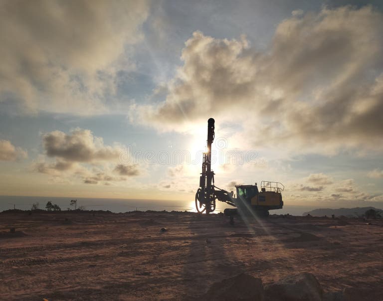 Drilling Machine in Mining Chopper and Gold Stock Photo - Image of ...
