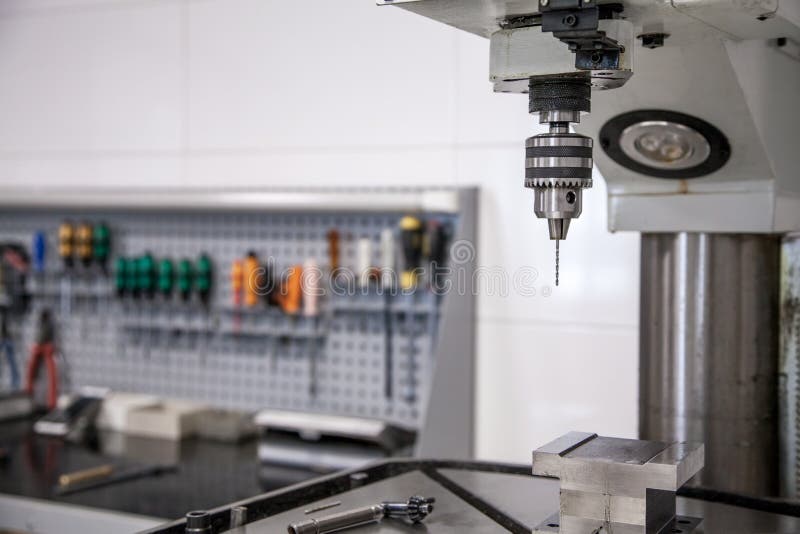 Modern Workshop Drilling Machine. a Machine for Drilling Holes in ...