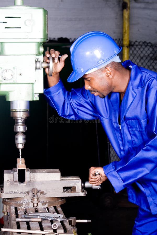 Builder Millwright Worker at Construction Site Stock Photo - Image of ...