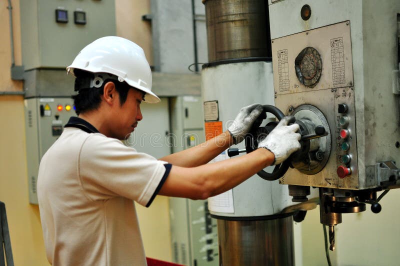 Drilling machine operator editorial stock image. Image of industry ...
