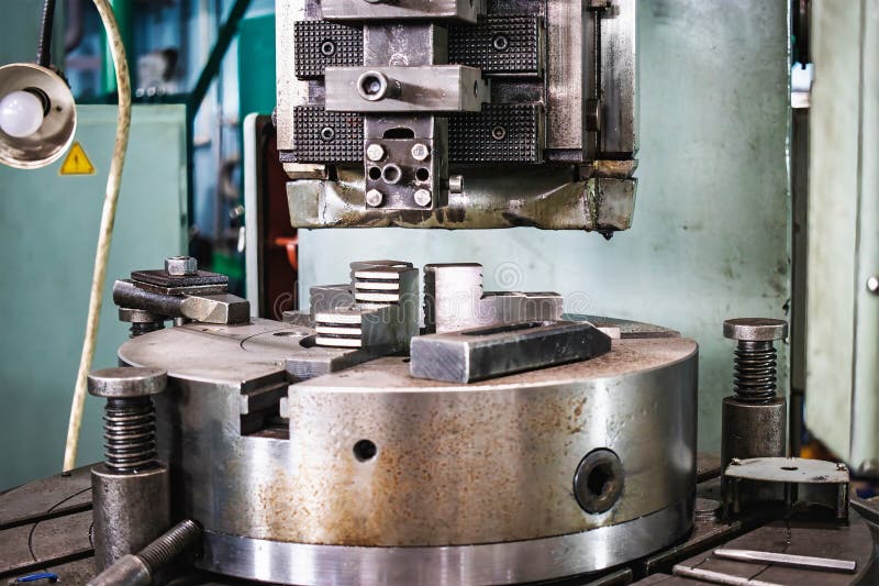 Precise Industrial Machine Performing Metal Fabrication Stock Photos ...