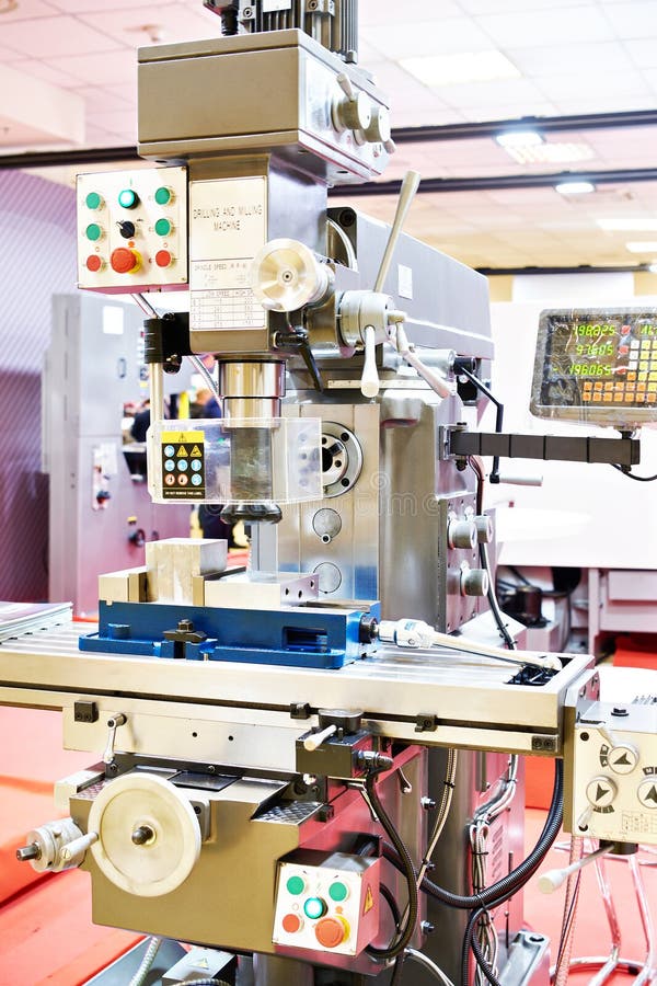 Drilling and Milling Machine Stock Photo - Image of steel, processing ...