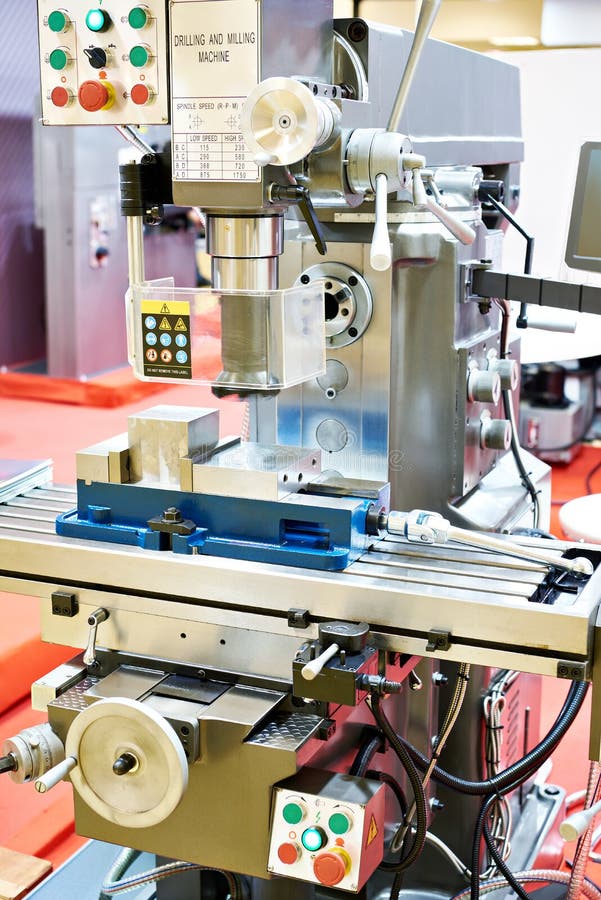Drilling and Milling Machine Stock Image - Image of industry, metallic ...