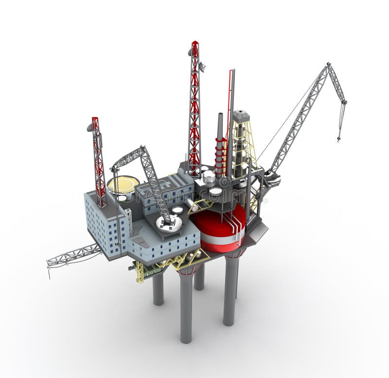 Drilling Offshore Platform in Sea. Stock Illustration - Illustration of ... Drilling Offshore Platform in Sea. Stock Illustration - Illustration of ...