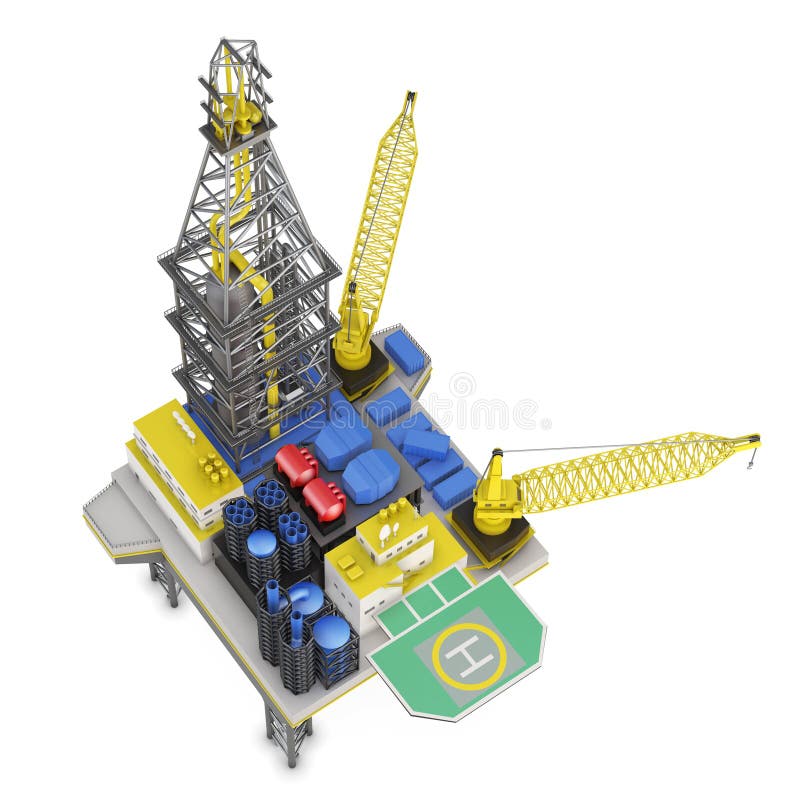 Oil Offshore Platform Colloquially Rig Symbol Icon Design Template on ...