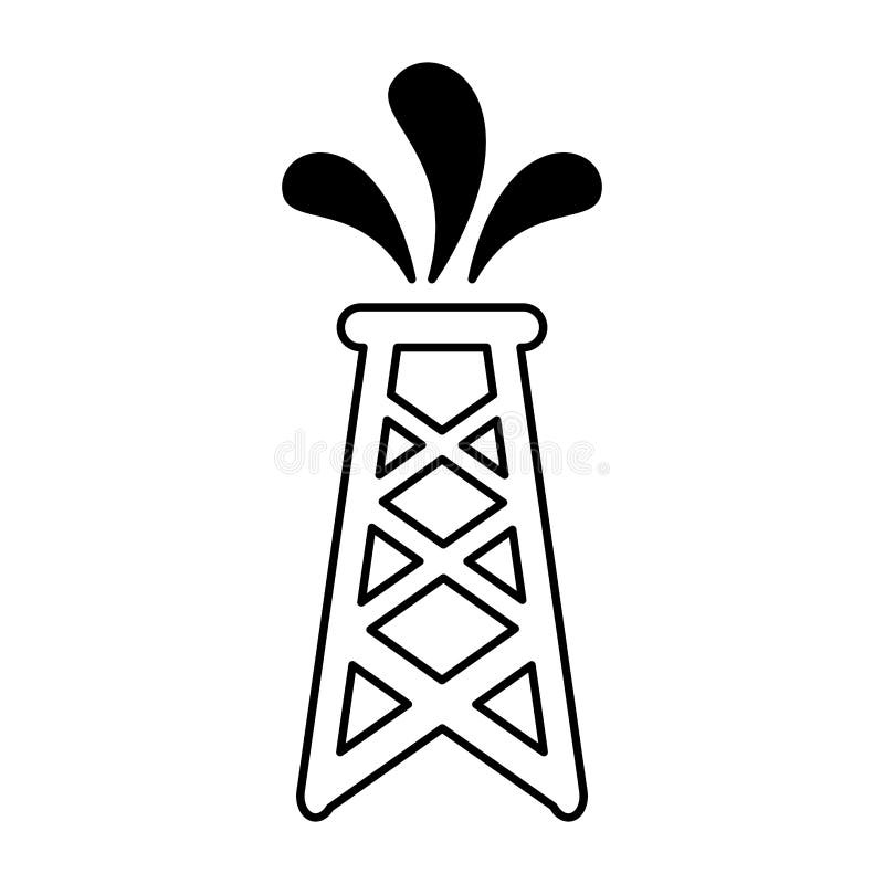 Drilling oil tower icon stock vector. Illustration of fuel - 90951254
