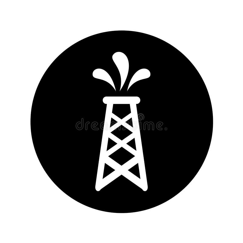 Drilling oil tower icon stock vector. Illustration of fuel - 90951614