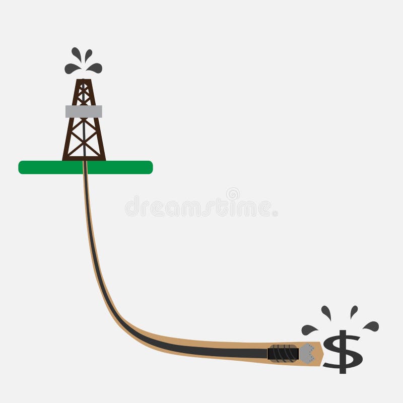 Drilling Oil Well Vector Illustration Stock Vector - Illustration of ...