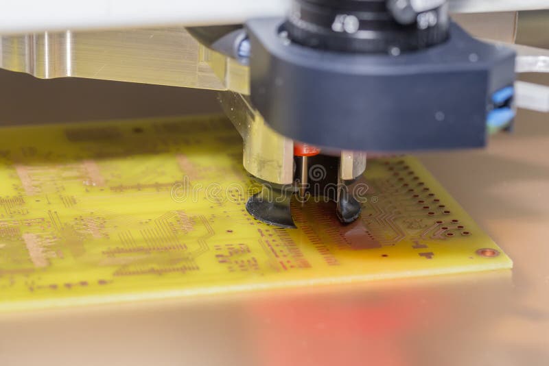Drilling a PCB stock photo. Image of mount, circuit, surface - 3417470