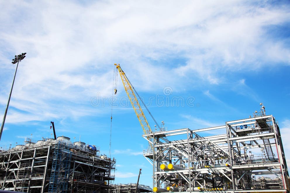 Drilling Platform Under Construction Stock Photo - Image of ...