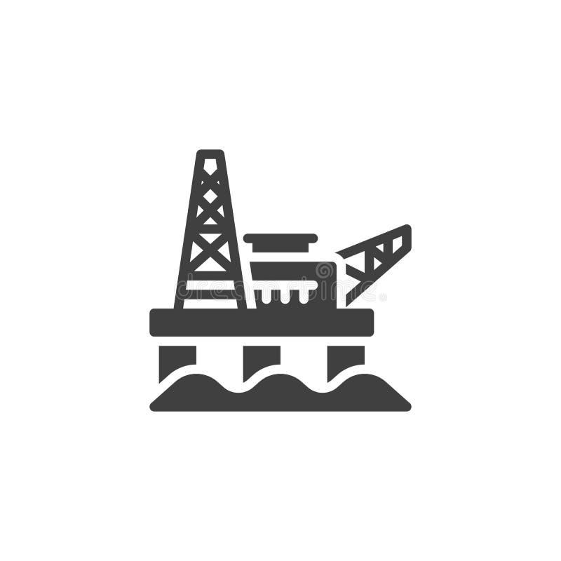 Drilling Platform Vector Icon Stock Vector - Illustration of design ...