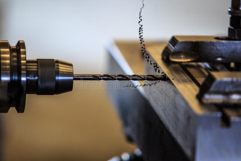 Drilling Process is Basic of Metal Forming Stock Image - Image of ...