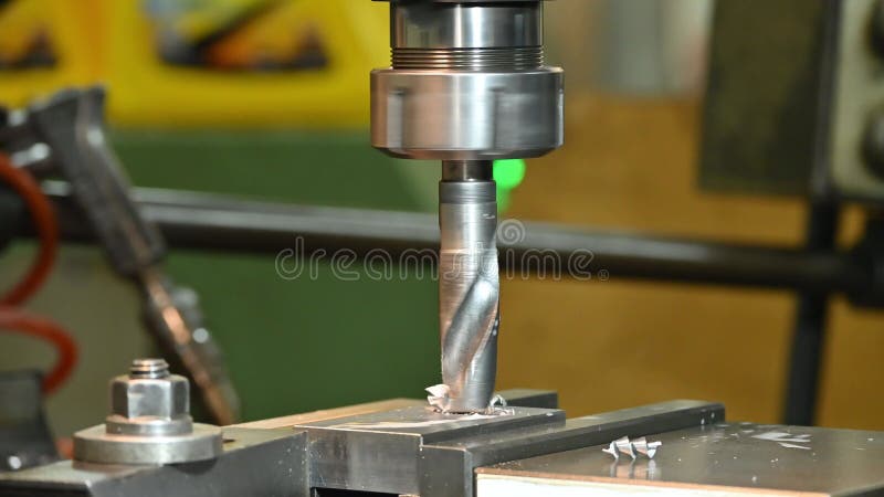 The NC Milling Machine Setup Angle Chamfer Cutting Metal Plate Part by ...
