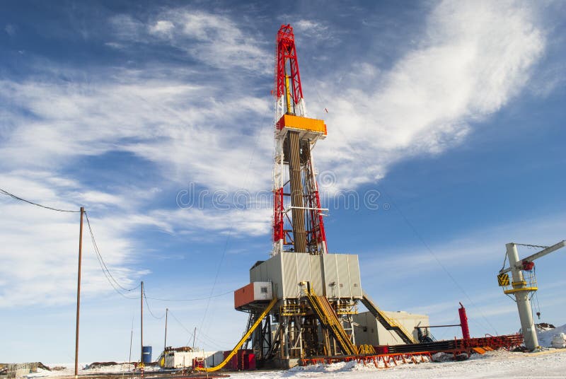 Side View from the Ground of an Oil Drilling Drill in Venezuela ...