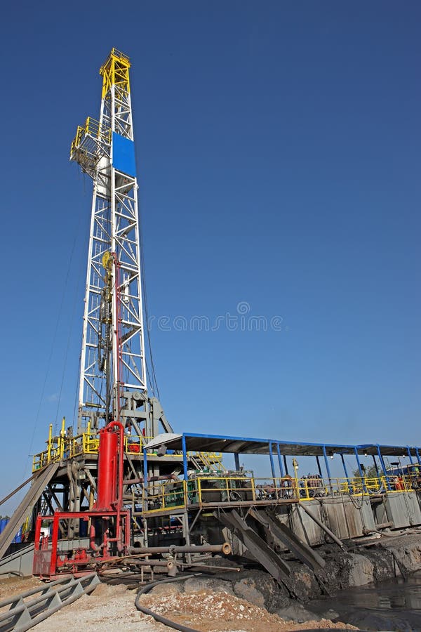 Drilling stock image. Image of blue, cable, pipe, kelly - 5899977