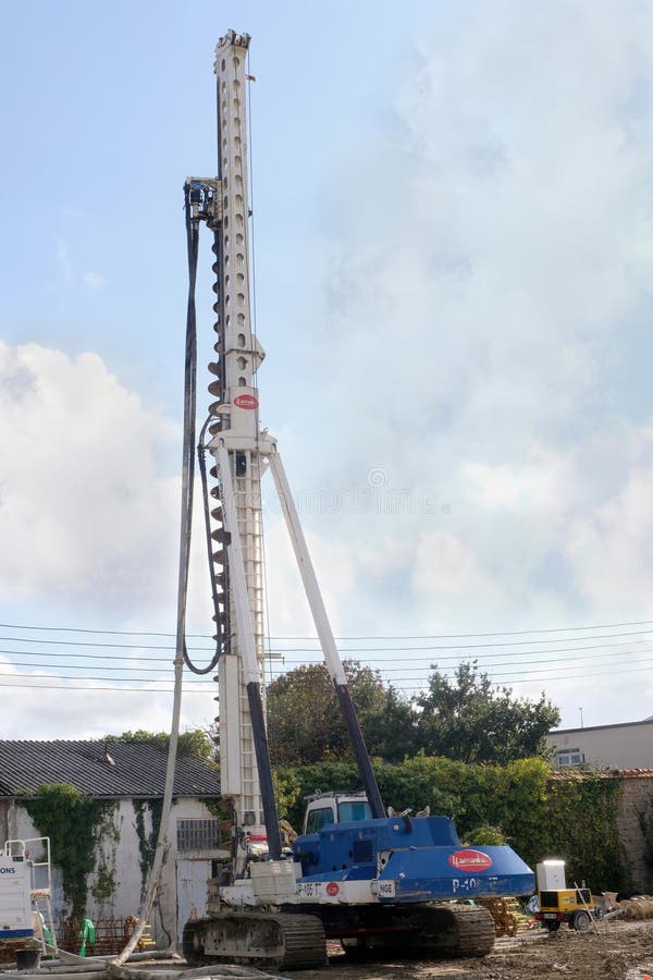 Construction Drill at Work in Brittany Editorial Photography - Image of ...