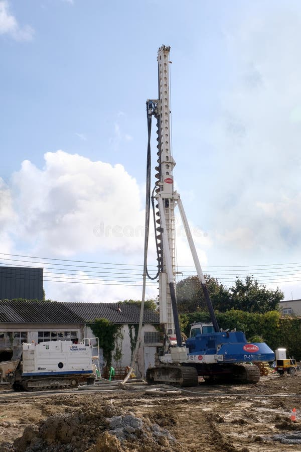 Construction Drill at Work in Brittany Editorial Stock Image - Image of ...