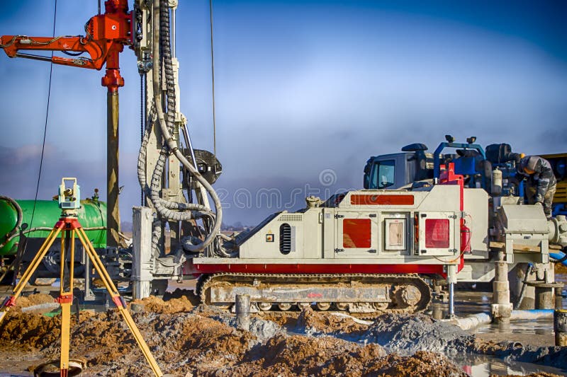 Drilling Rig. Drilling Deep Wells Stock Image - Image of natural, drill ...