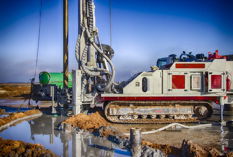 Drilling Rig. Drilling Deep Wells Stock Image - Image of mining, boring ...