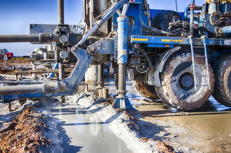 Drilling Rig. Drilling Deep Wells. Coring Stock Photo - Image of ...