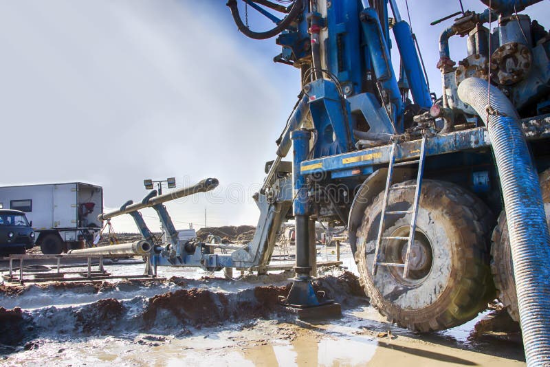 Drilling Rig. Drilling Deep Wells. Coring Stock Image - Image of deep ...