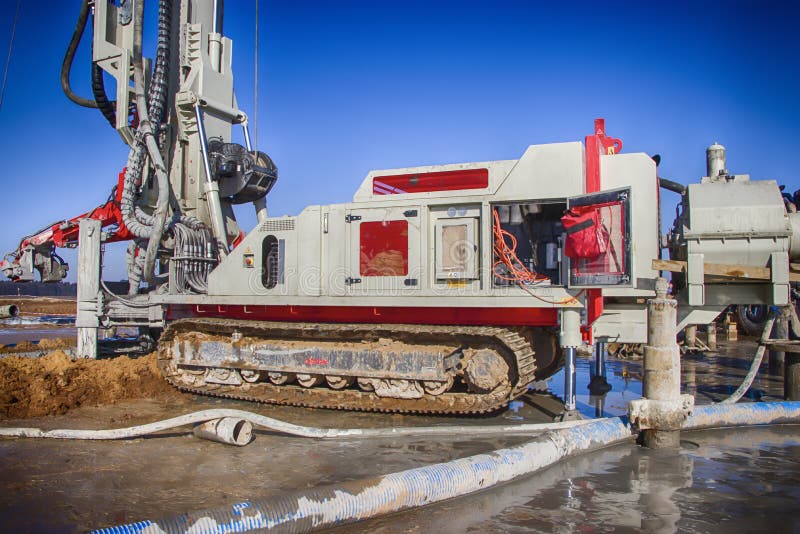 Drilling Rig. Drilling Deep Wells. Coring Stock Image - Image of hole ...