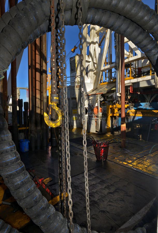 Drilling Rig, Drill Floor on an Offshore Platform, on Bass Strait ...