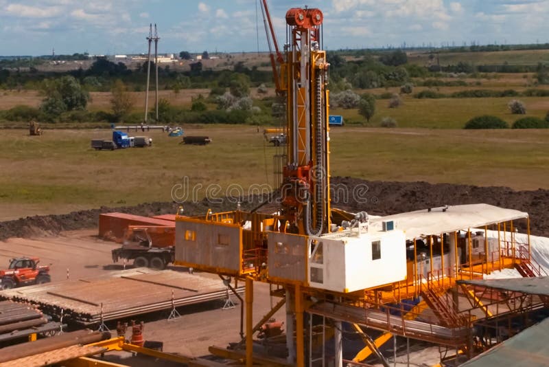Drilling Rig, Equipment at Site of Oil Drilling Stock Image - Image of ...